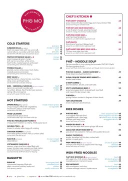 MENU – PhoMo Vietnamese Kitchen